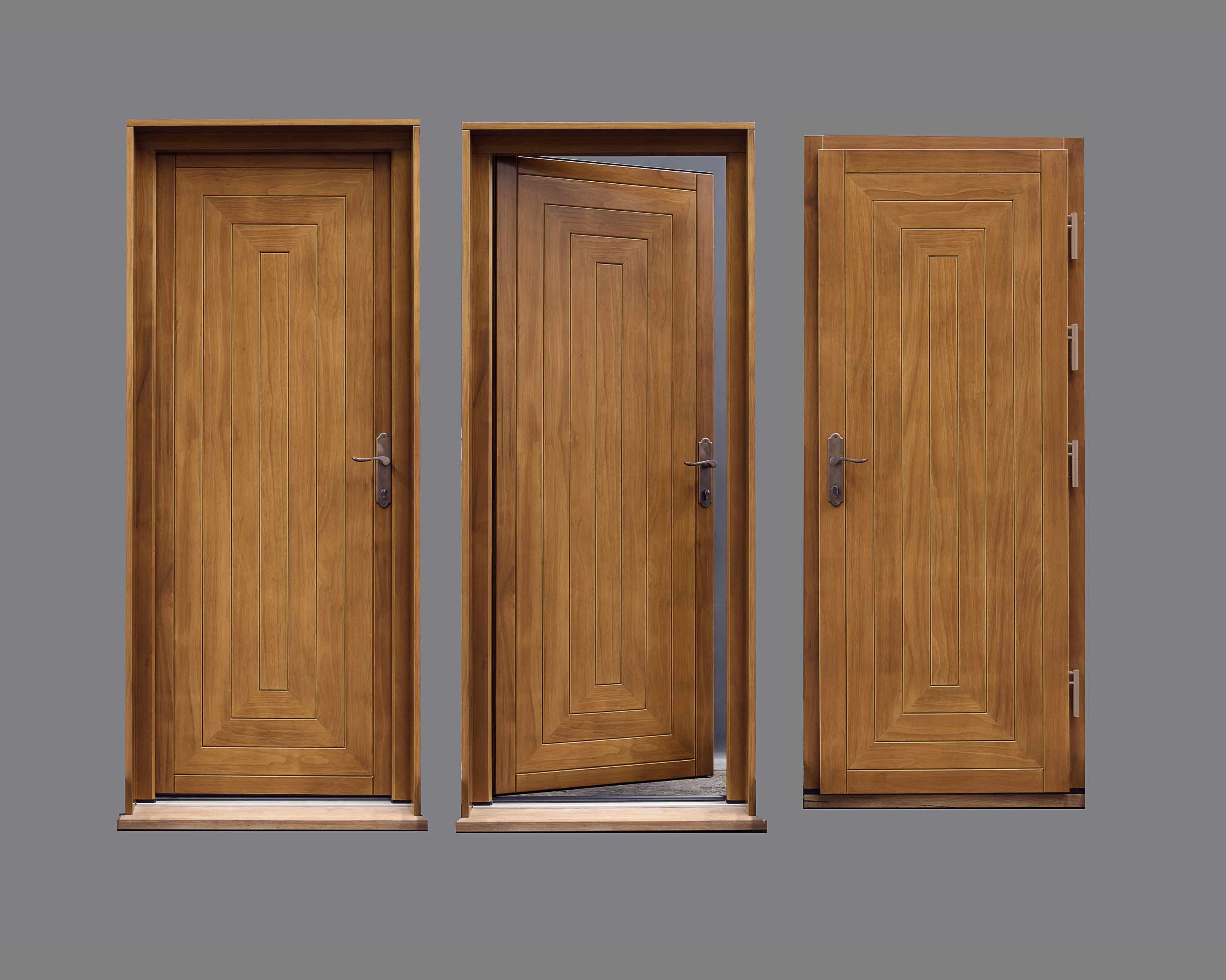 Custom made solid timber contemporary doors